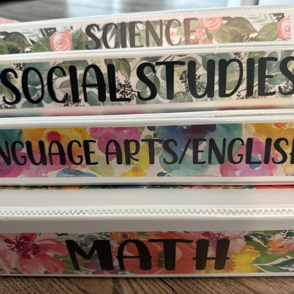 Binder Decals, School Subject Label, School Subject Decals, Class ...