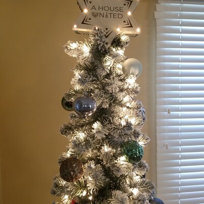 Star of David Tree Topper A House United™ Jewish Christmas Chanukah ...