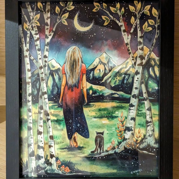 Little Witch , Print, 8x10 Inches - Etsy