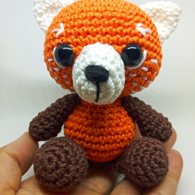 PATTERN: Riley the Red Panda Crochet Red Panda Pattern Amigurumi Red ...