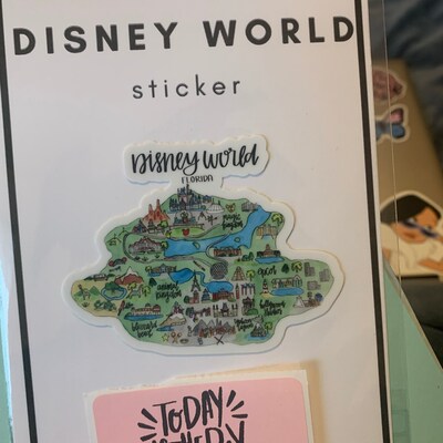 Disney World Map Sticker FREE SHIPPING, Disneyworld Sticker, Disney ...