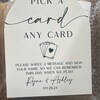 Pick a Card Acrylic Sign, Playing Cards Guestbook Sign,playing Cards ...
