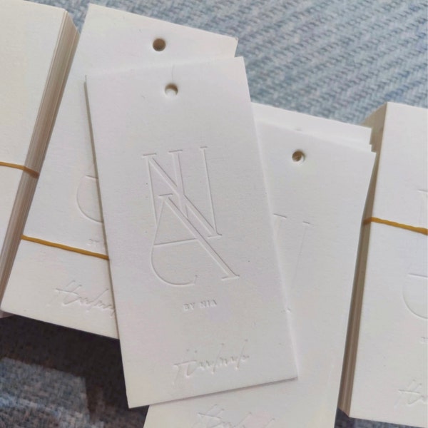 Die Cut Hang Tags Custom 1000 Pcs, Clothing Tags, Hang Tags, Price Tags ...