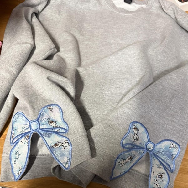 Lovely Side Bow Sweatshirt Applique Four Sizes Machine Embroidery ...