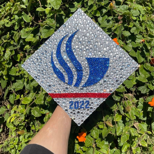 Custom Rhinestone Grad Caps - Etsy