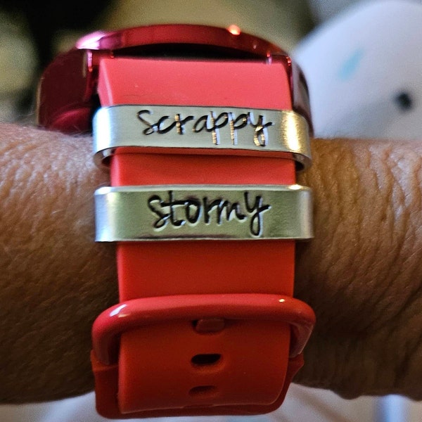 Smart Watch Charms, Personalized Gift, Custom Name, Watch Band Slide ...