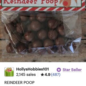 Reindeer Poop Chocolate Candy Gag Gift, Stocking Stuffer - Etsy