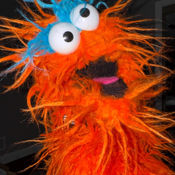 Orange Shaggy Chin Pro Monster Hand Puppet - Etsy