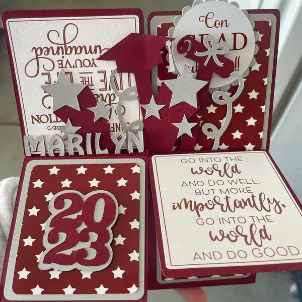 Graduation Pop up Card, Graduation Gift Card Holder, Graduation ...