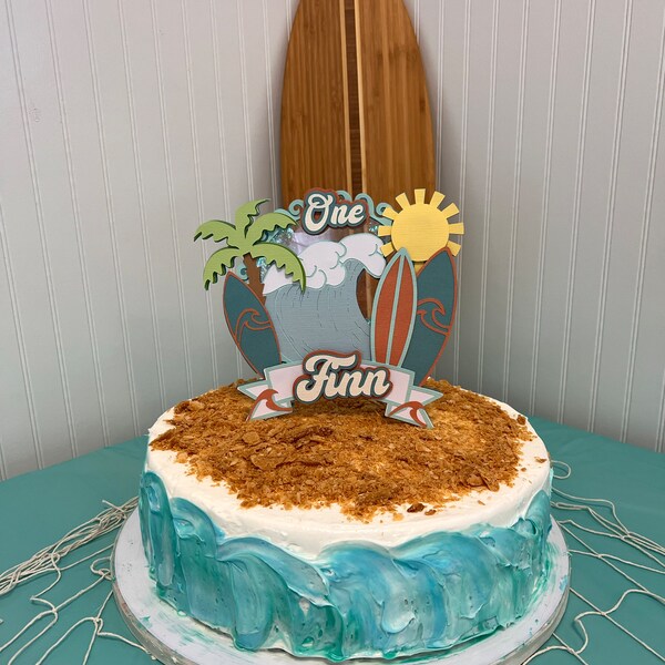 Beach Cake Topper, Surf Cake Topper, Summer Cake Topper, VW Cake Topper ...