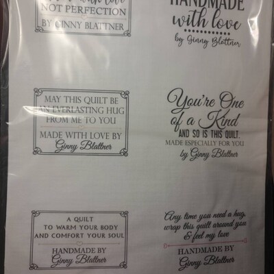 Personalized Quilt Labels Perfect for Wedding, Graduation or Moving ...