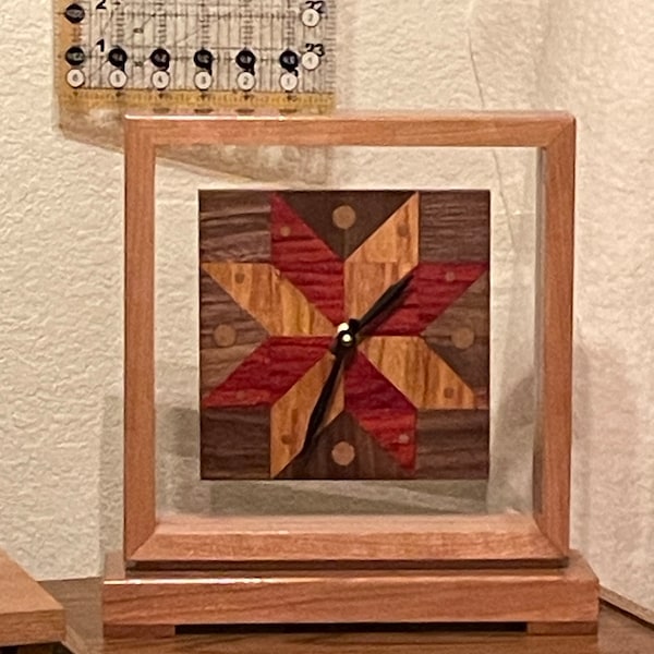 Quilt Face Clocks Handmade in USA - Etsy