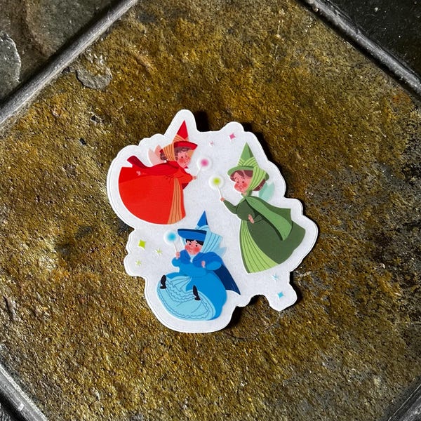 Good Fairies Flora Fauna Merryweather Transparent Laptop Stickers ...