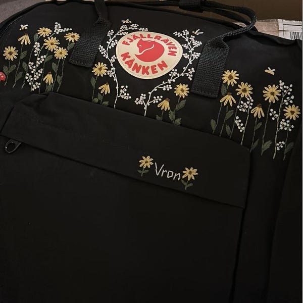 Fjallraven Kanken No. 1 Backpack Custom Hand Embroidery/customized ...