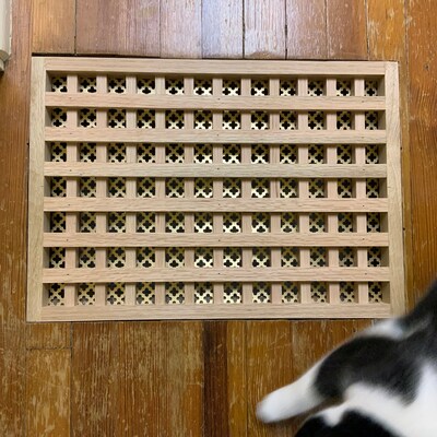 Custom Made to Your Size Large TRIMMED WOOD Floor Grate Wall - Etsy
