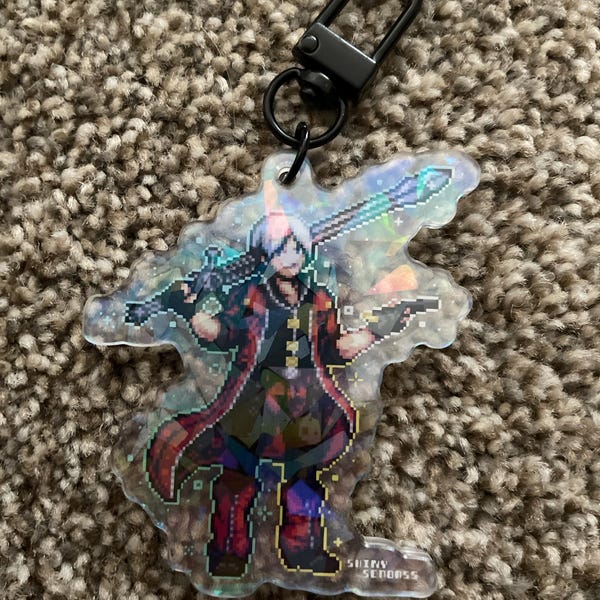 Cyberpunk Edgerunners Acrylic Charms Pixel Art | Double Sided Cracked ...