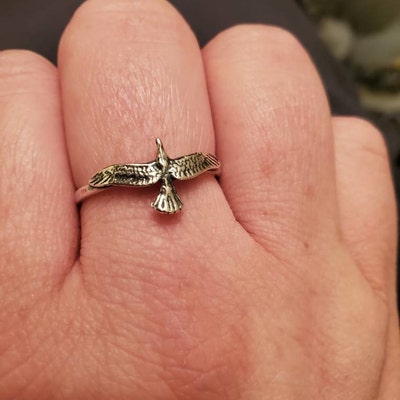 Sterling Silver Thunderbird Ring Hawk Ring Silver Eagle Ring Silver ...