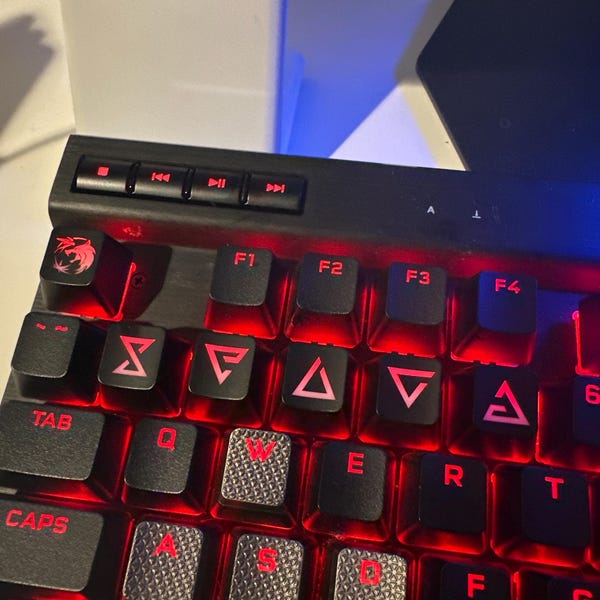 Rune Keycap Set, Elder Futhark Runes, Artisan Keycaps, Custom Keys for ...