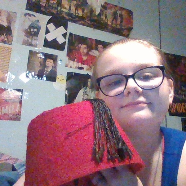 Egyptian Turkish Red Fez Tarboush Hat Black Tassel 22.5" and Dark Red ...