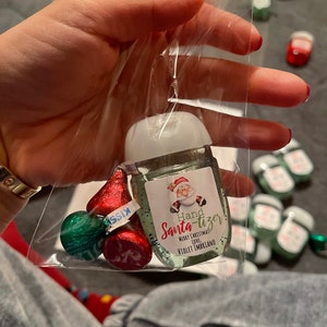 Cute Santa Christmas Custom Hand Sanitizer Labels / Glossy or | Etsy