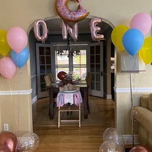 Sweet One Balloons Banner 1st Birthday Donut Decorations - Etsy