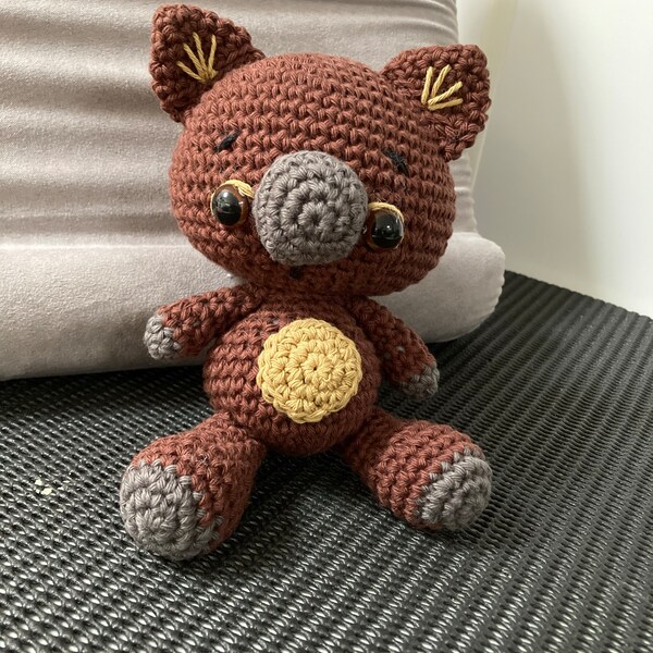PATTERN: Watson the Wombat Crochet Pattern - Amigurumi Wombat Pattern ...