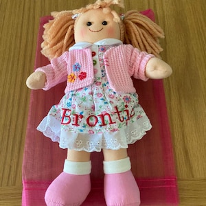 Rag Doll Poppy Personalised With Any Name. 28 Cm Ragdoll Christening ...