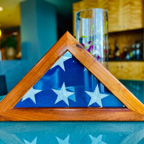 Solid Curly Koa Wood Internment Flag Case - Etsy