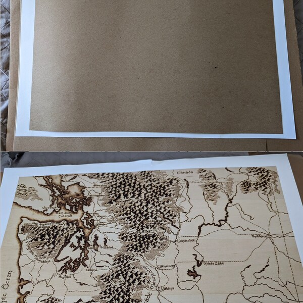 Colorado Giclee PRINT of a Woodburned Lotr-inspired Map on Art Paper - Etsy
