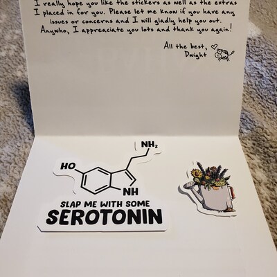 Chemical Hormone Stickers Dopamine Serotonin Oxytocin High - Etsy