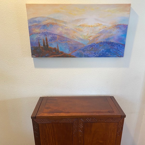 Jewish Art, Kotel Painting, Heavenly Jerusalem, Israel Judaica, Wailing ...