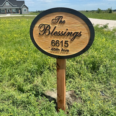 Custom Personalized Carved Name Outdoor Wood Sign - Etsy