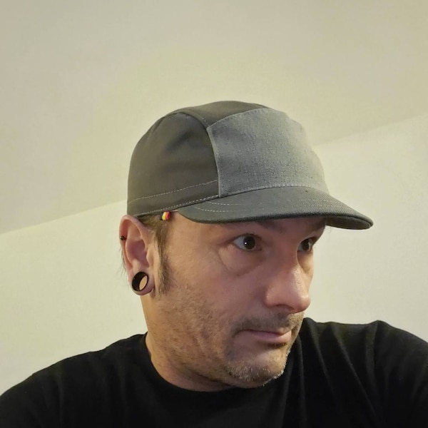 Army 5 Panel Hat, Military Cycling Cap, Upcycled Front Panel, Three ...