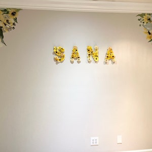 AILEEN Border Frame Nursery Decor Watercolor Flowers Pink Blue | Etsy