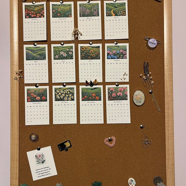 6 Mini Wildflower Cards Set With Envelopes, Floral Mini Cards Set, Tiny ...