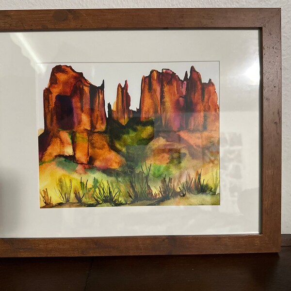 Arizona Desert Watercolor Art Print - Etsy