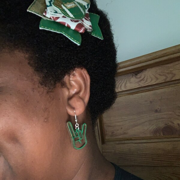 Upside Down, Inverted Horns Hand Earrings - Etsy