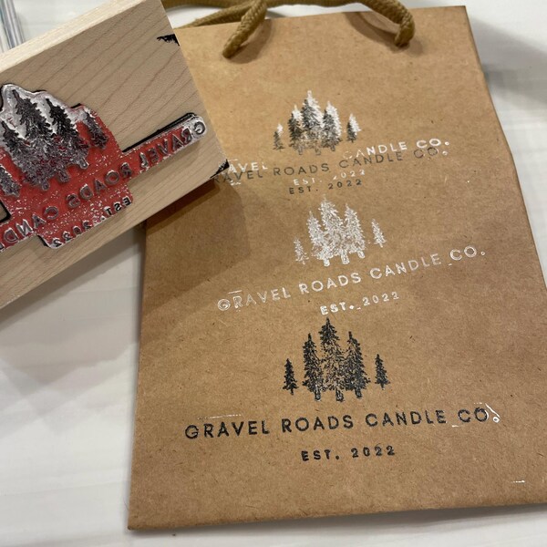 Large Custom Stamp -1" - 8" Wide Custom Logo Stamp for Branding ...