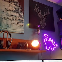 Cute Dinosaur Led Sign, Cute Dinosaur Neon Sign, Wall Decor, Game Room ...