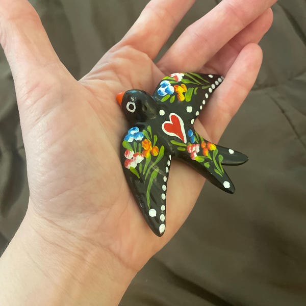 Black Birds / Bird Figurine / Bird Art / Black Swallows / Ceramic ...