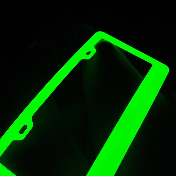 Glow in the Dark License Plate Frame, Neon Glow Car Accessory, Cute Car ...