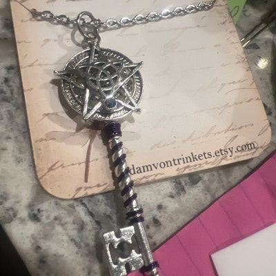Pentacle Key Pendant / Wiccan Jewelry / Pagan Jewelry - Etsy