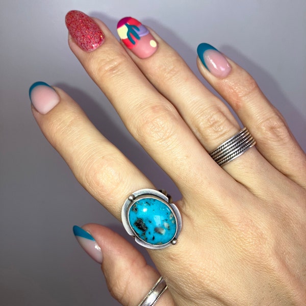 Darling Darlene Turquoise Ring, Coyote Ring, Wildlife Jewelry, Western ...