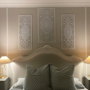 Moroccan Style Wall Panels, Wall Hanging, Wood Home Decor, Lattice ...