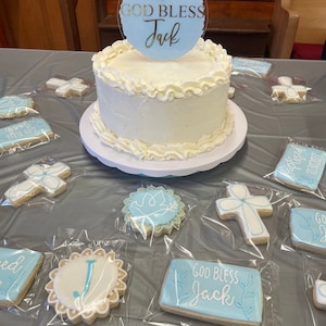 First Communion Cake Topper Dedication Cake Topper Custom - Etsy
