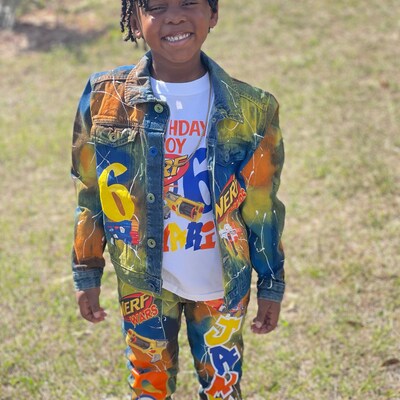 Girls Outfit Birthday Outfit Custom Denim Set Any Party - Etsy