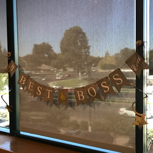 Boss' Day Gift, Best Boss Ever Banner, Boss Decor, Boss Party Decor ...