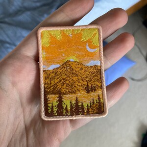 Moonlight Woven Landscape Wanderlust Iron on Patch | Etsy