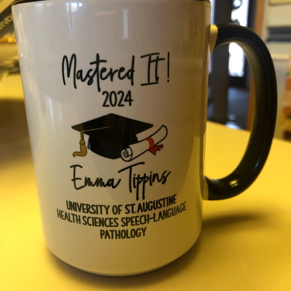 Masters Degree Gift, Graduation Gift for Her Him, Mastered It 2025 Mug ...