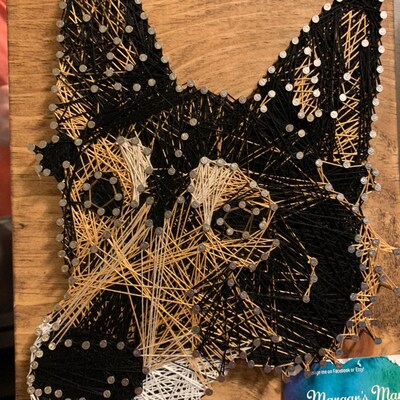 Custom Dog String Art Pet Portrait Wall Hanging Handmade Nail Art - Etsy